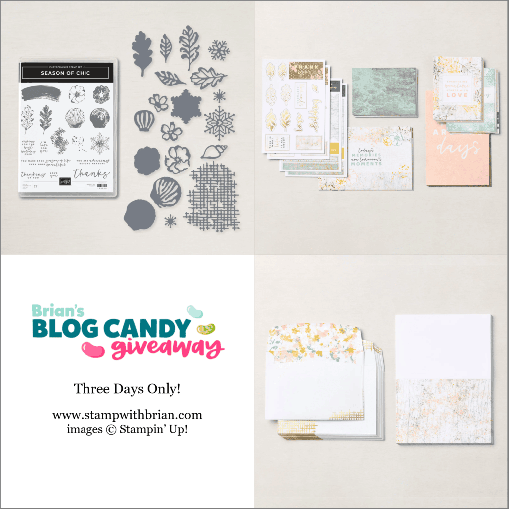 Brian’s Chic Blog Candy Giveaway – STAMP WITH BRIAN