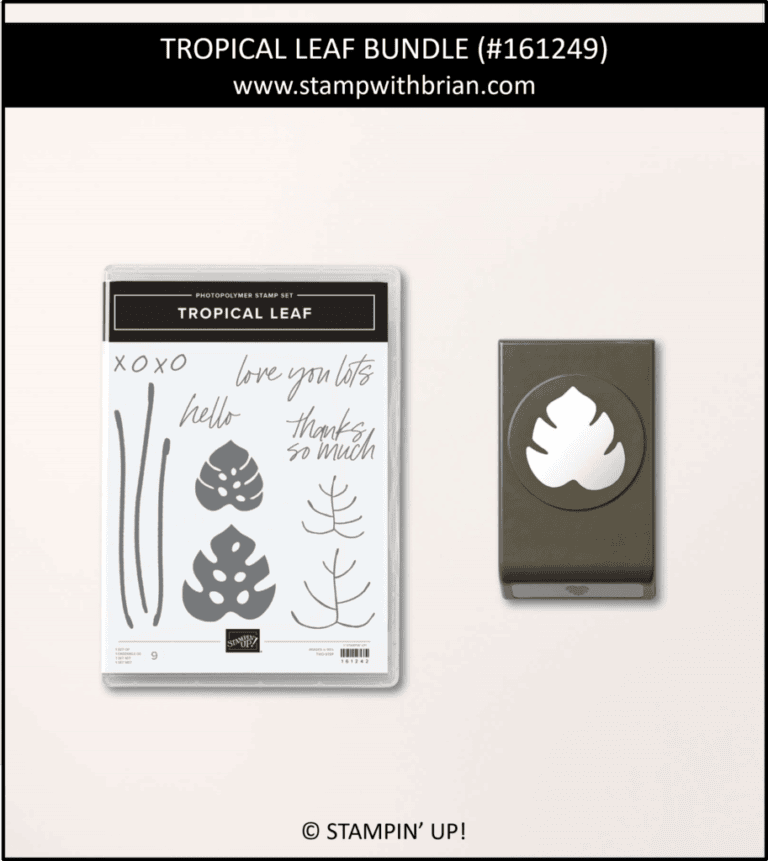 Hello with Tropical Leaf – STAMP WITH BRIAN