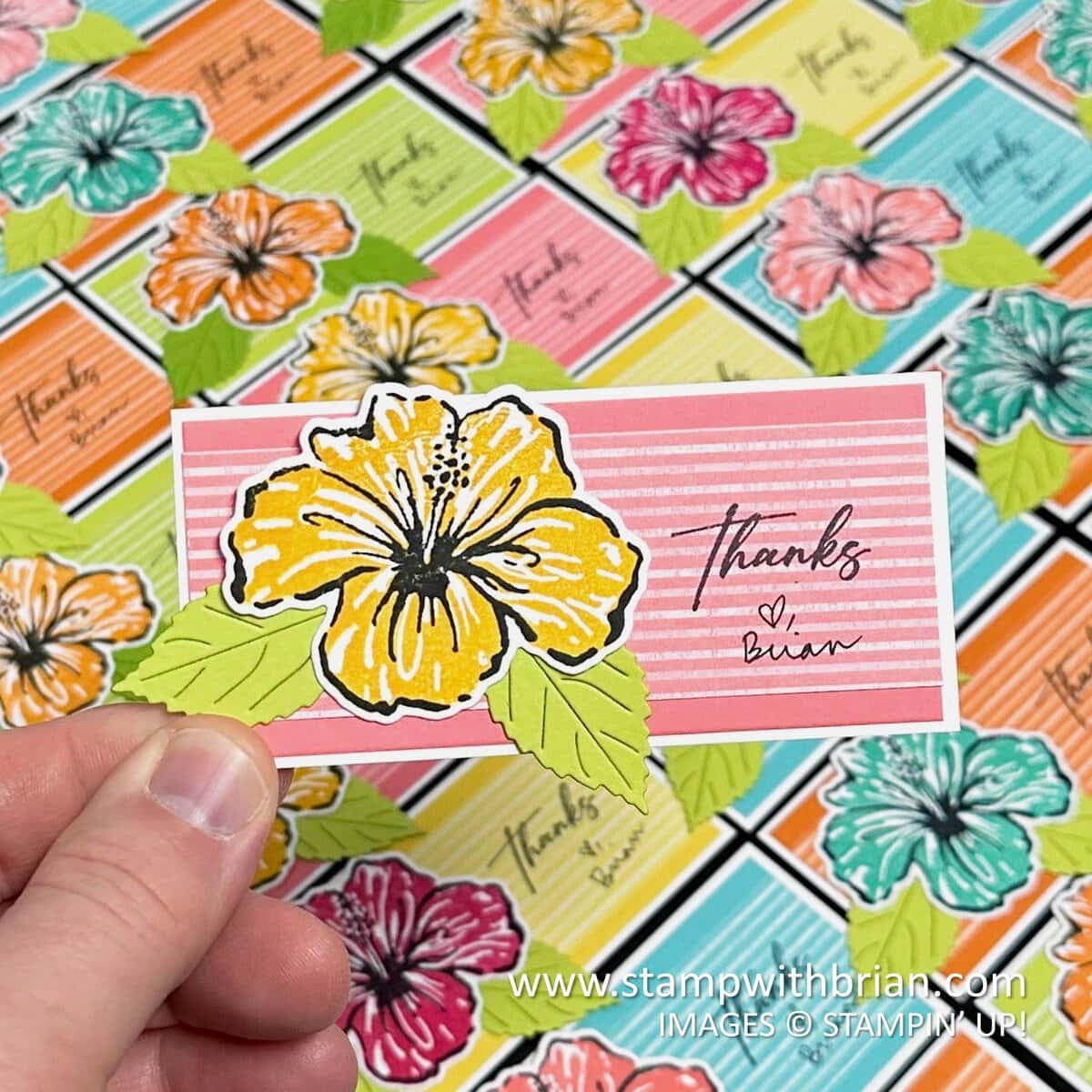 Thank You Tags with Happy Hibiscus – STAMP WITH BRIAN