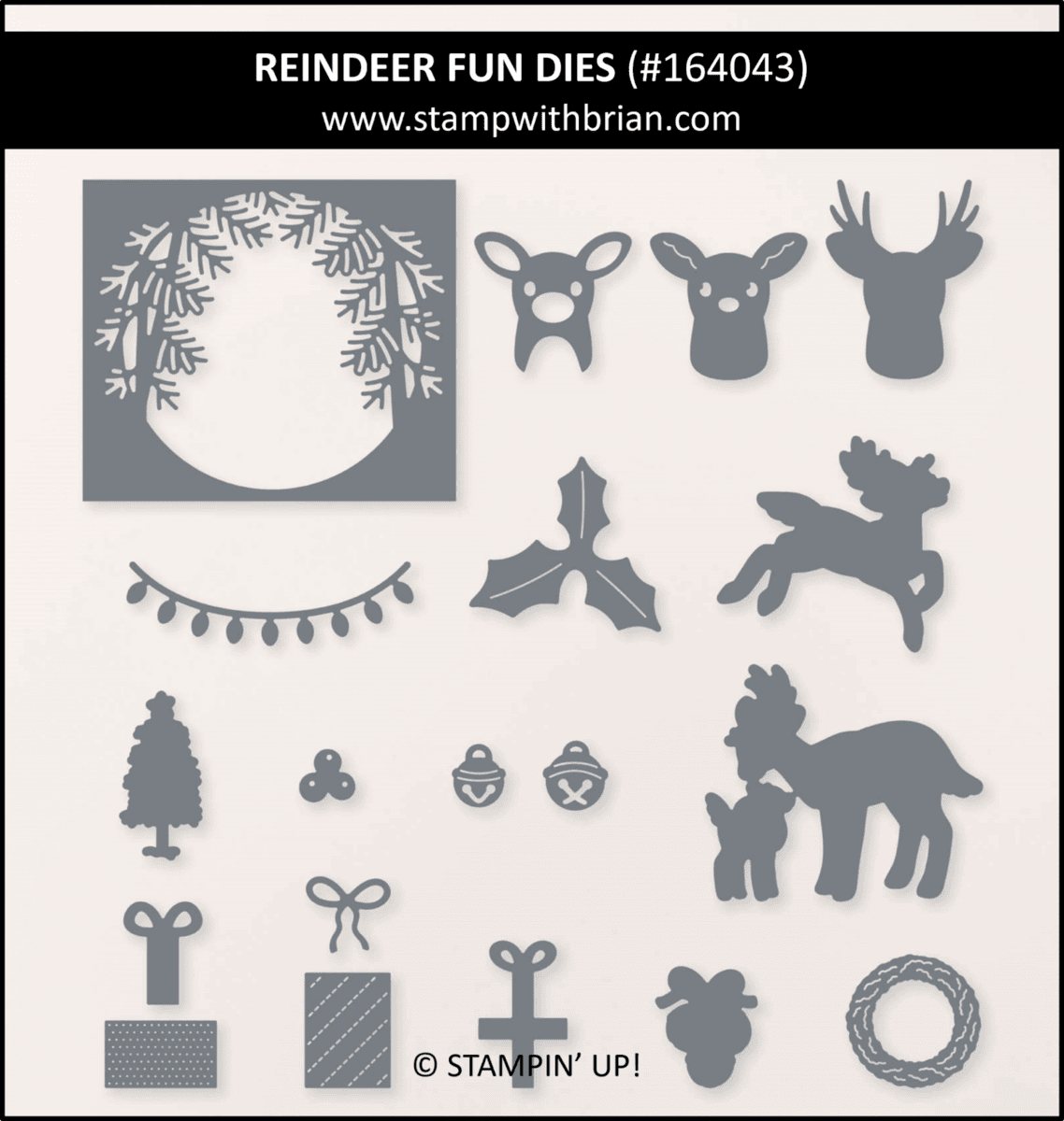 A Cute Christmas Card with Reindeer Fun Dies – STAMP WITH BRIAN
